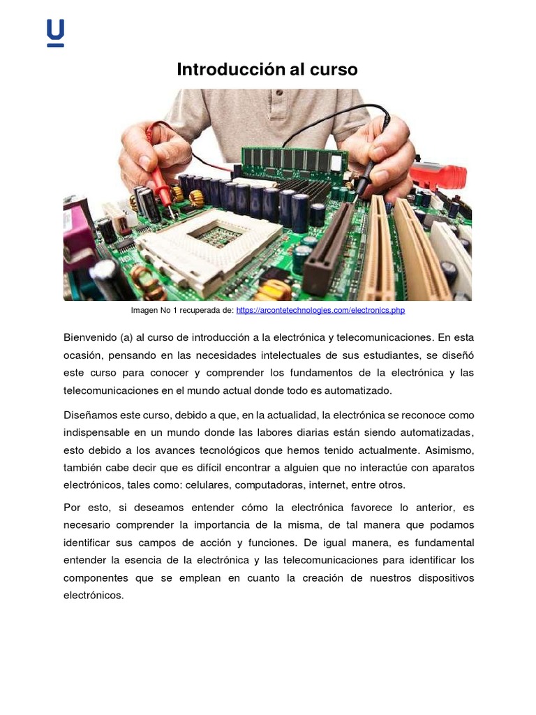 Introducción Al Curso - Electrónica | PDF | Transistor | Electrónica