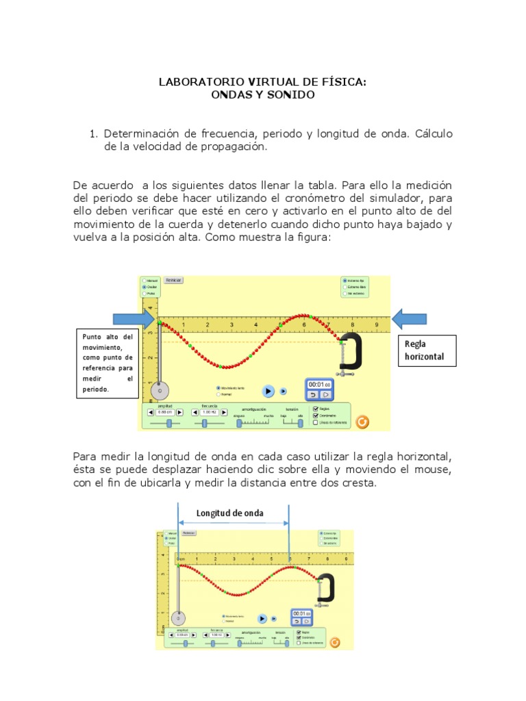 Laboratorio Virtual Ondas y Sonido | PDF | Olas | Frecuencia Laboratorio Virtual Ondas y Sonido | PDF | Olas | Frecuencia