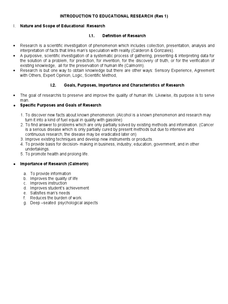 Introduction To Educational Research (Res 1) | PDF | Scientific Method ...