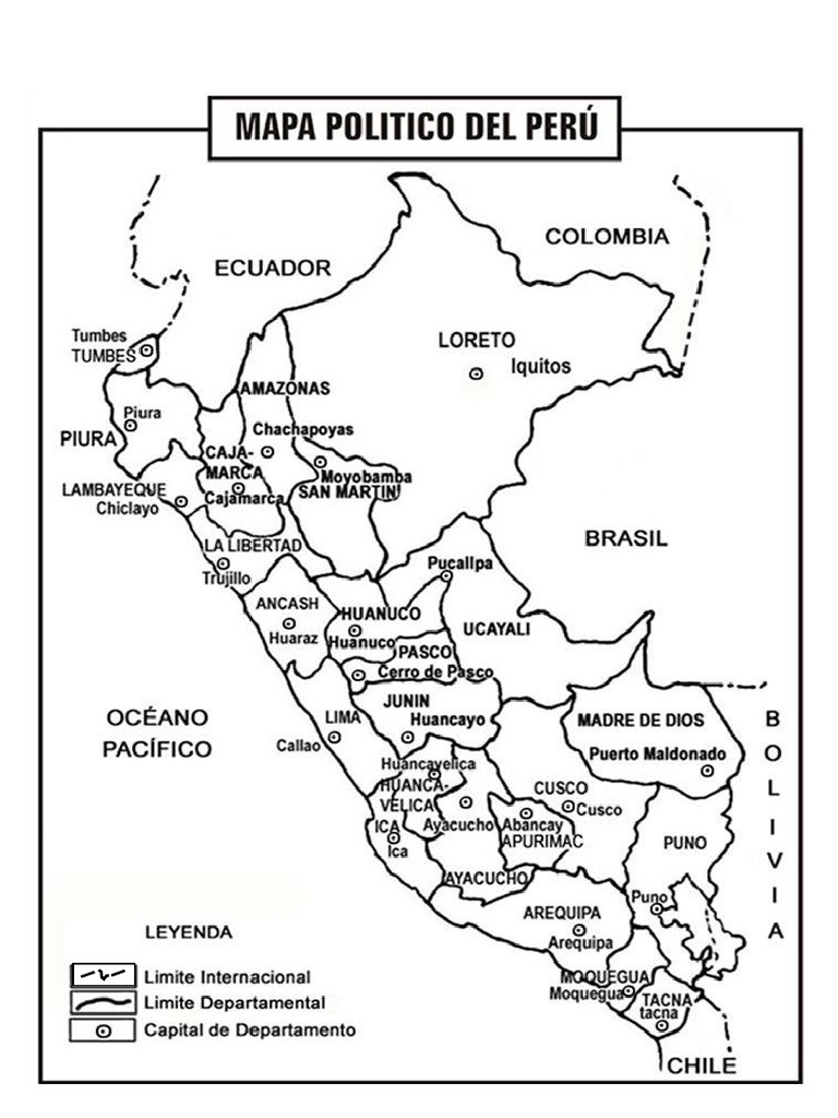 Mapa Mudo Del Perú | PDF