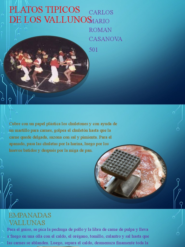 Platos Tipicos de Los Vallunos | PDF