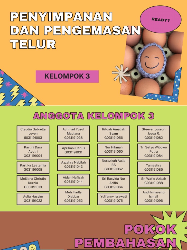 DST Kel 3 - Pengemasan Dan Penyimpanan Telur | PDF