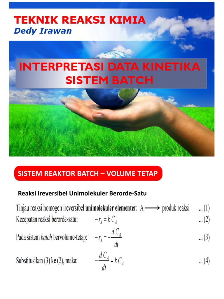 5 Interpretasi Data Kinetika Sistem Batch | PDF