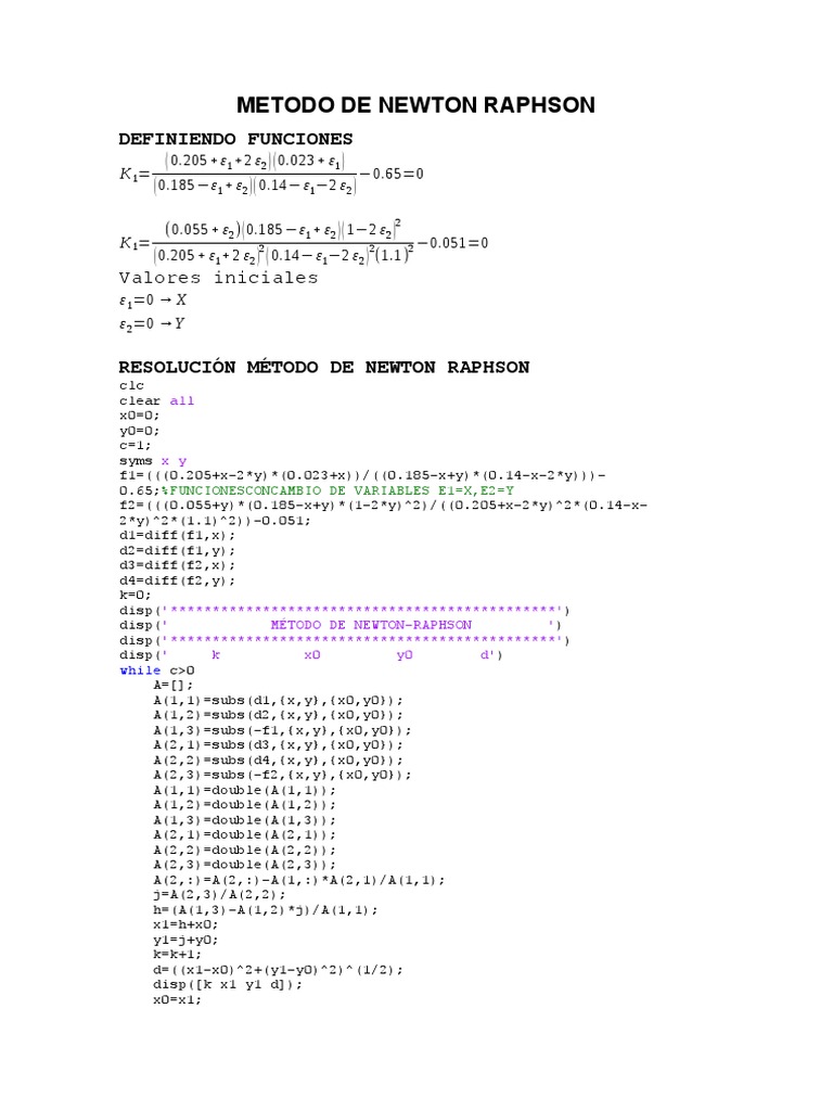 Método de Newton Raphson | PDF | Ciencia computacional | Números