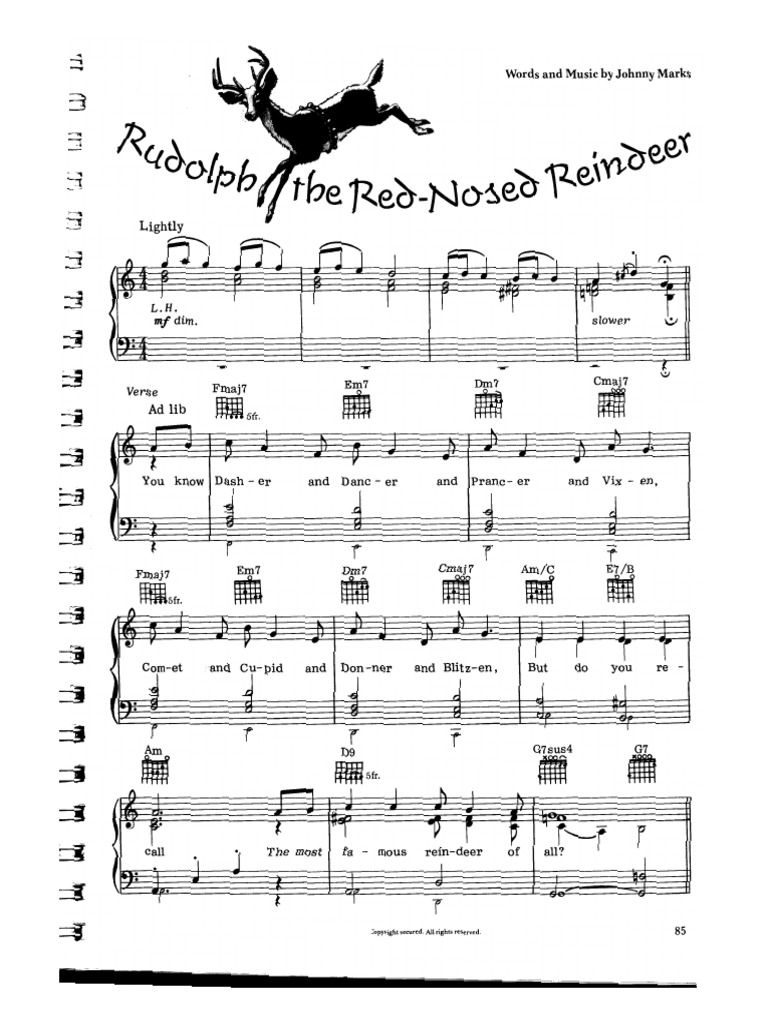 Rudolph The Red Nosed Reindeer | PDF
