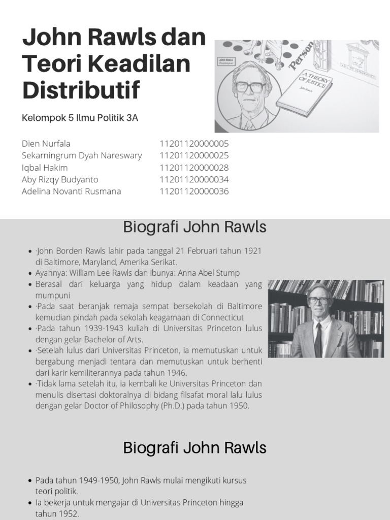 John Rawls Dan Teori Keadilan Distributif | PDF