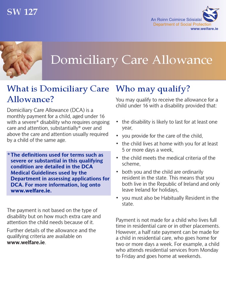 What Is Domiciliary Care Allowance? Who May Qualify? | PDF | Pervasive ...