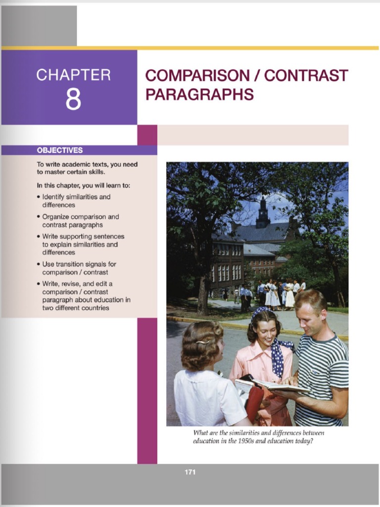 LAWS 3 Chapter 8 - Comparison - Contrast Paragraphs - COLOR | PDF