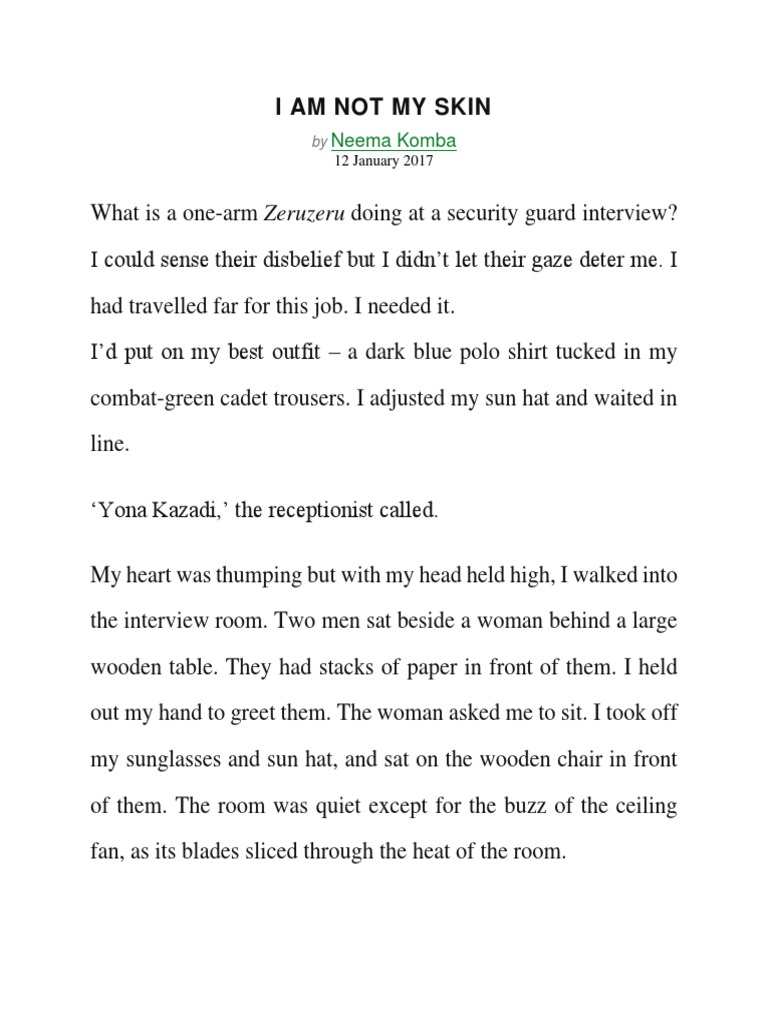 I Am Not My Skin | PDF