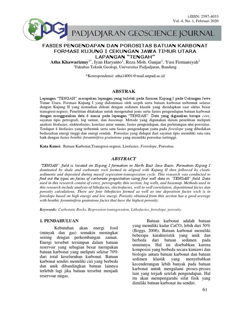 Jurnal Sedimen Karbonat | PDF