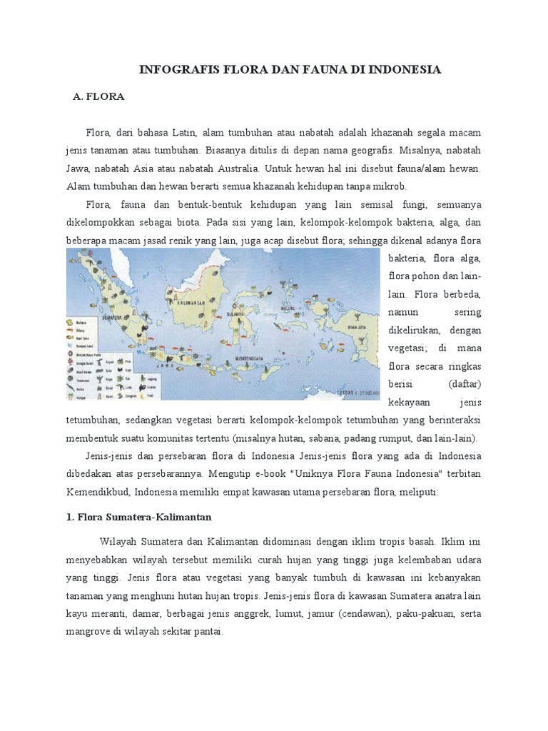 Infografis Flora Dan Fauna Di Indonesia | PDF