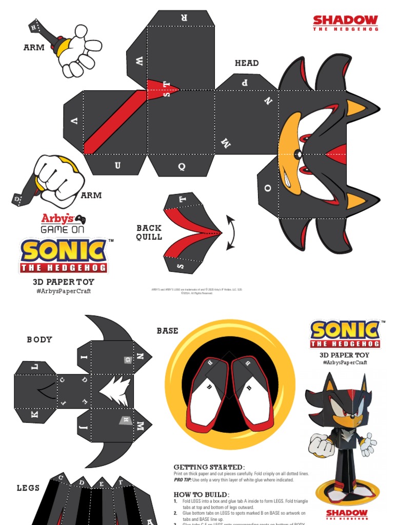 The Hedgehog-Shadow 3D Paper Toy | PDF
