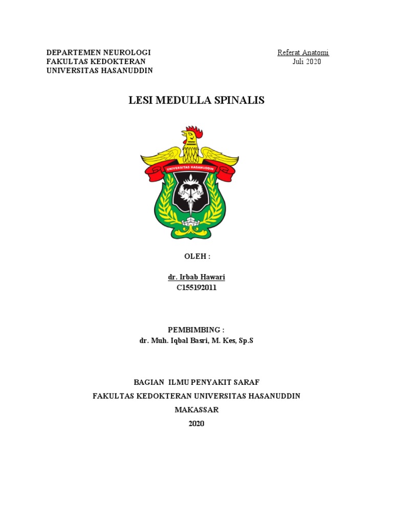 Referat Lesi Medulla Spinalis | PDF