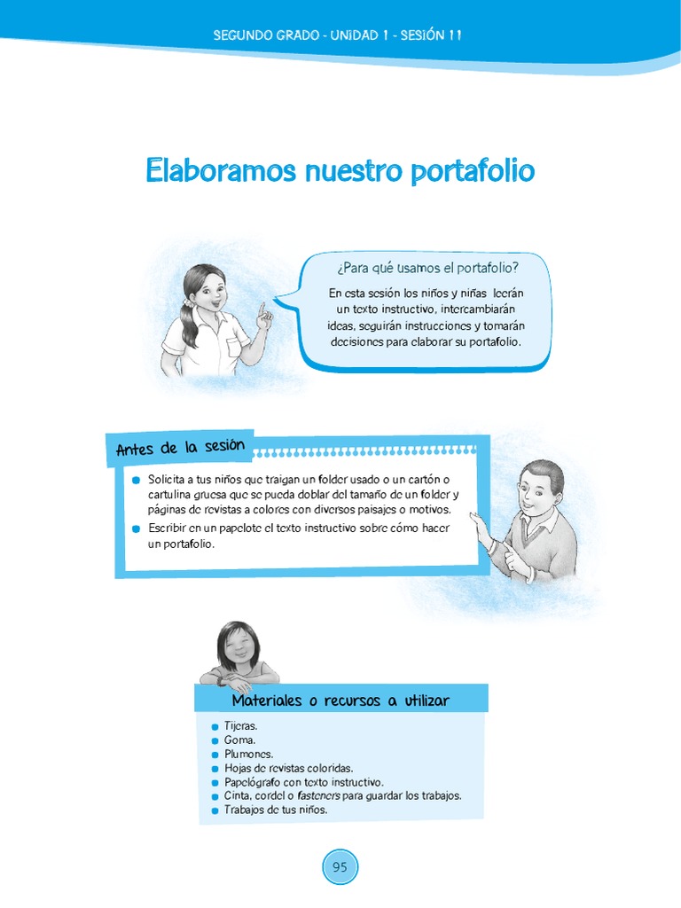 Segundo Grado U1 Sesion 11elaboramos Nuestro Portafolio | PDF | Artes ...