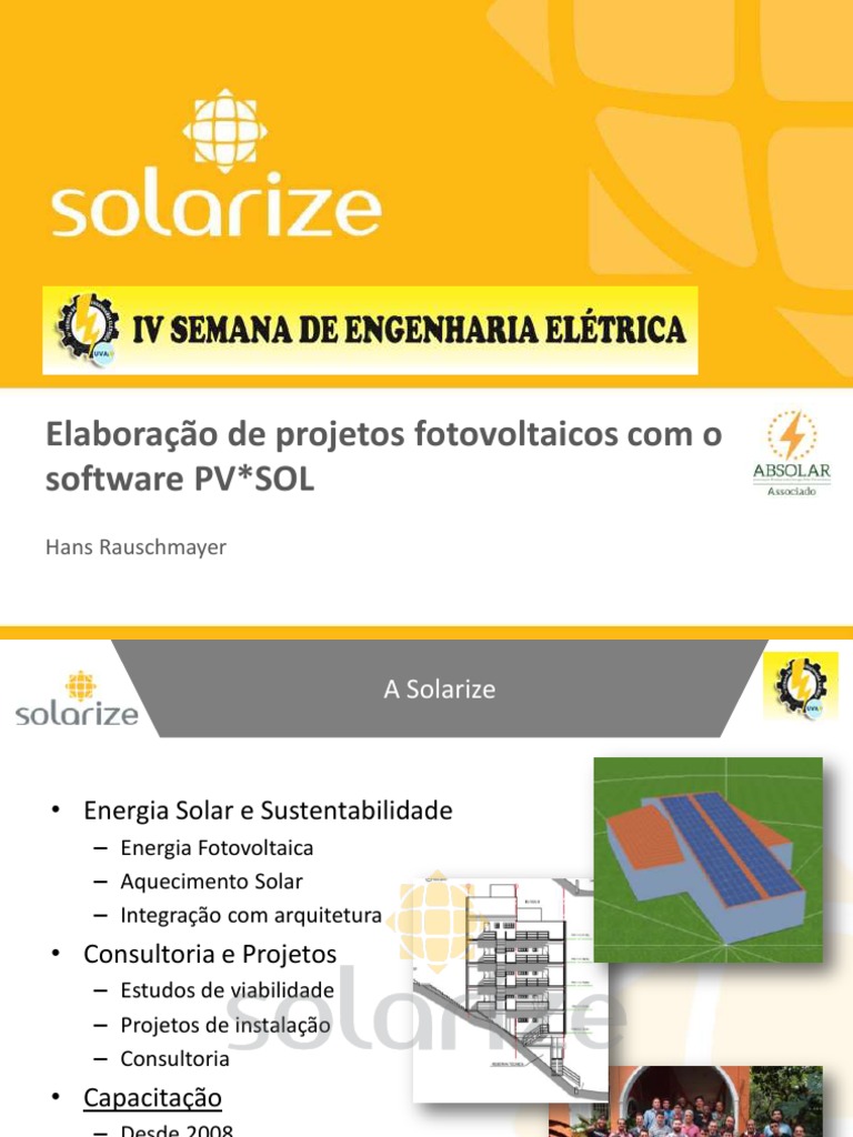 Elaboração de Projetos Fotovoltaicos Com o Software PV - SOL | Download ...