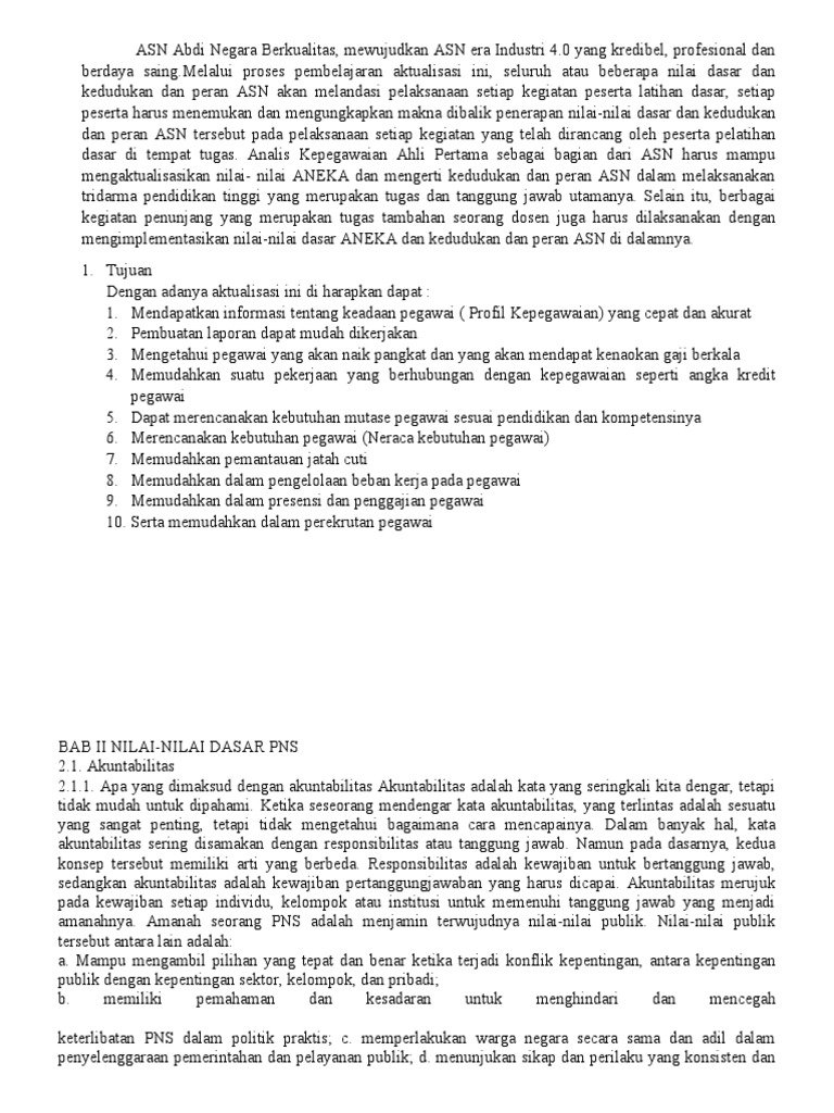 ASN Abdi Negara Berkualitas | PDF