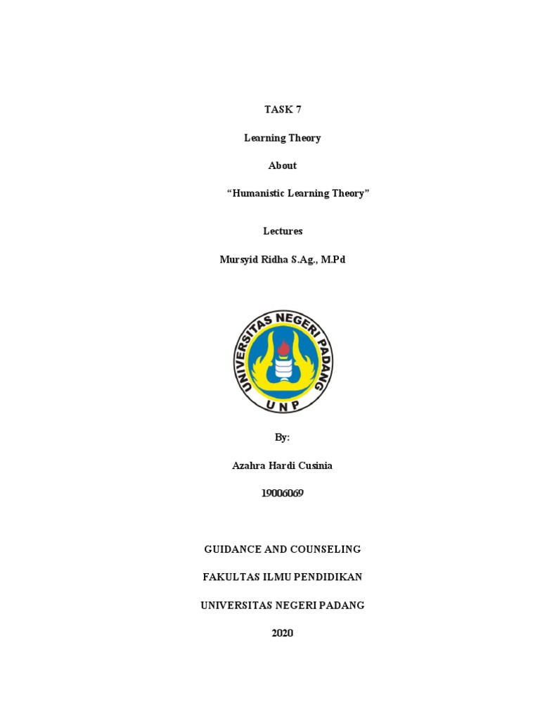 Overview of Humanistic Learning Theory | PDF | Learning Theory ...