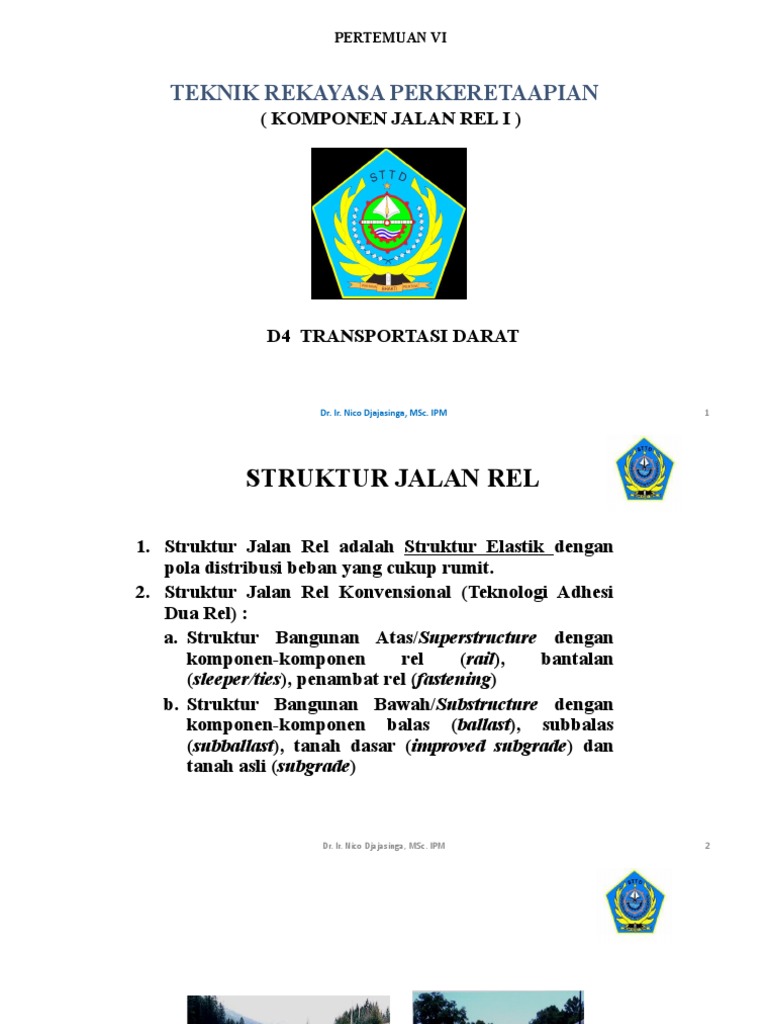 5, Komponen Jalan Rel I | PDF | Teknologi & Rekayasa