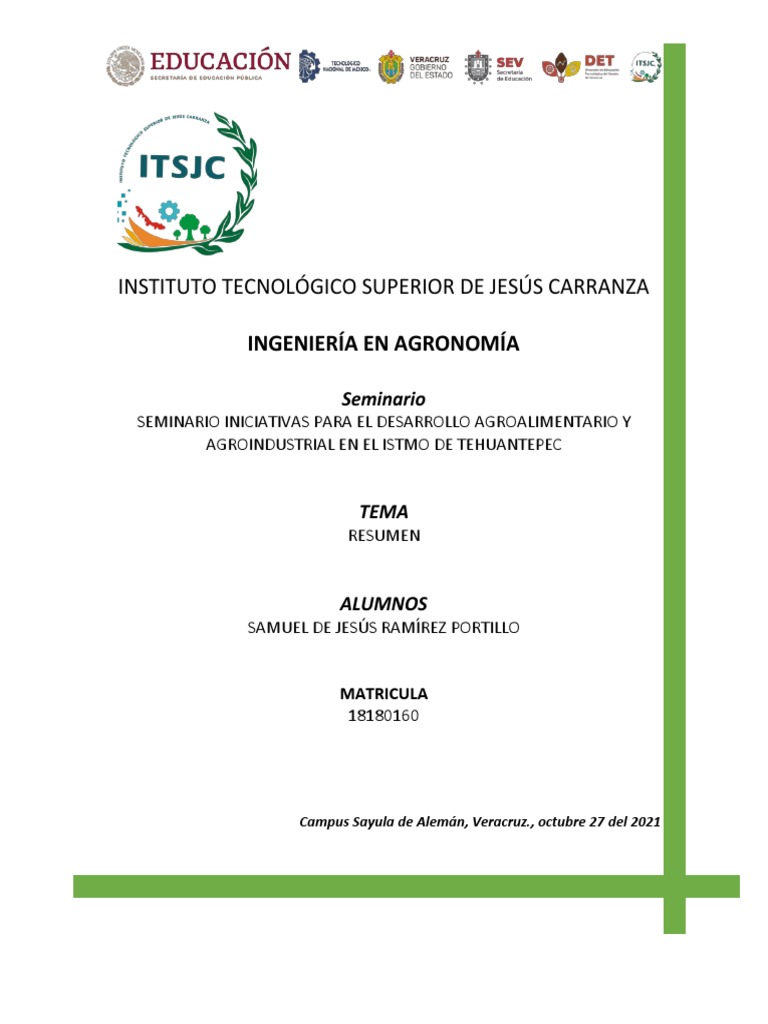 Instituto Tecnológico Superior de Jesús Carranza | Descargar gratis PDF ...
