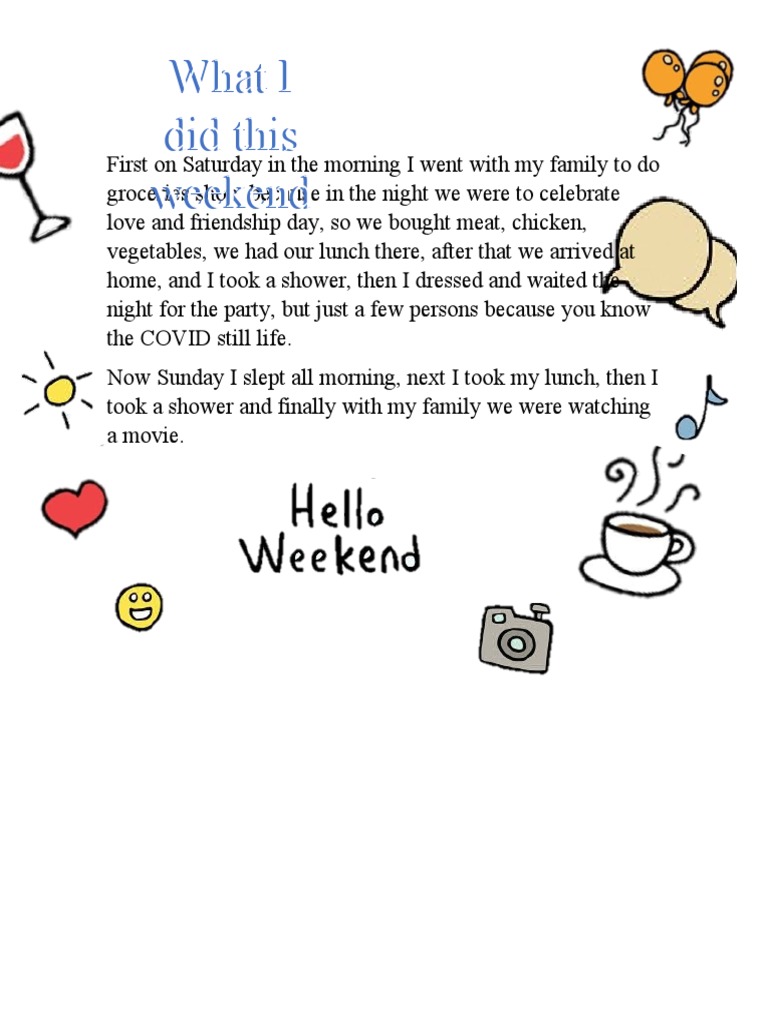 Weekend Family Activities Recap | PDF | Mystery, Thriller & Crime Fiction