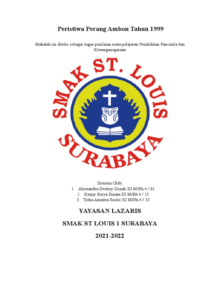 Perang Ambon - Kelompok 2 | PDF | Politik