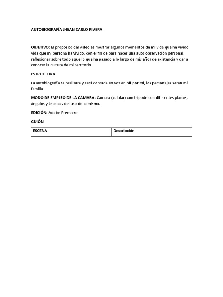 Estructura de La Autobiografia | PDF