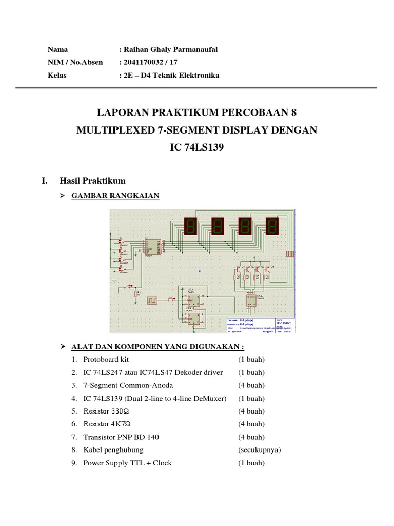 Multiplexed 7-Segment Display Dengan IC 74LS139 | PDF
