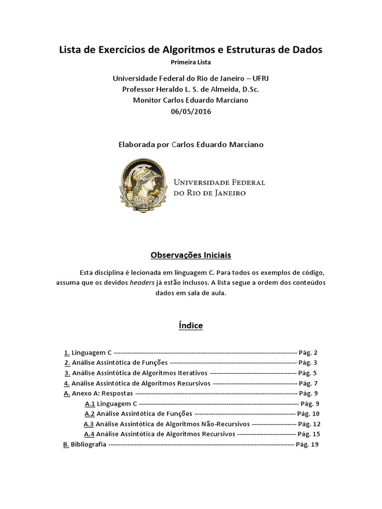 Eel470 Lista1 Nova | PDF | Ponteiro (programação de computadores ...