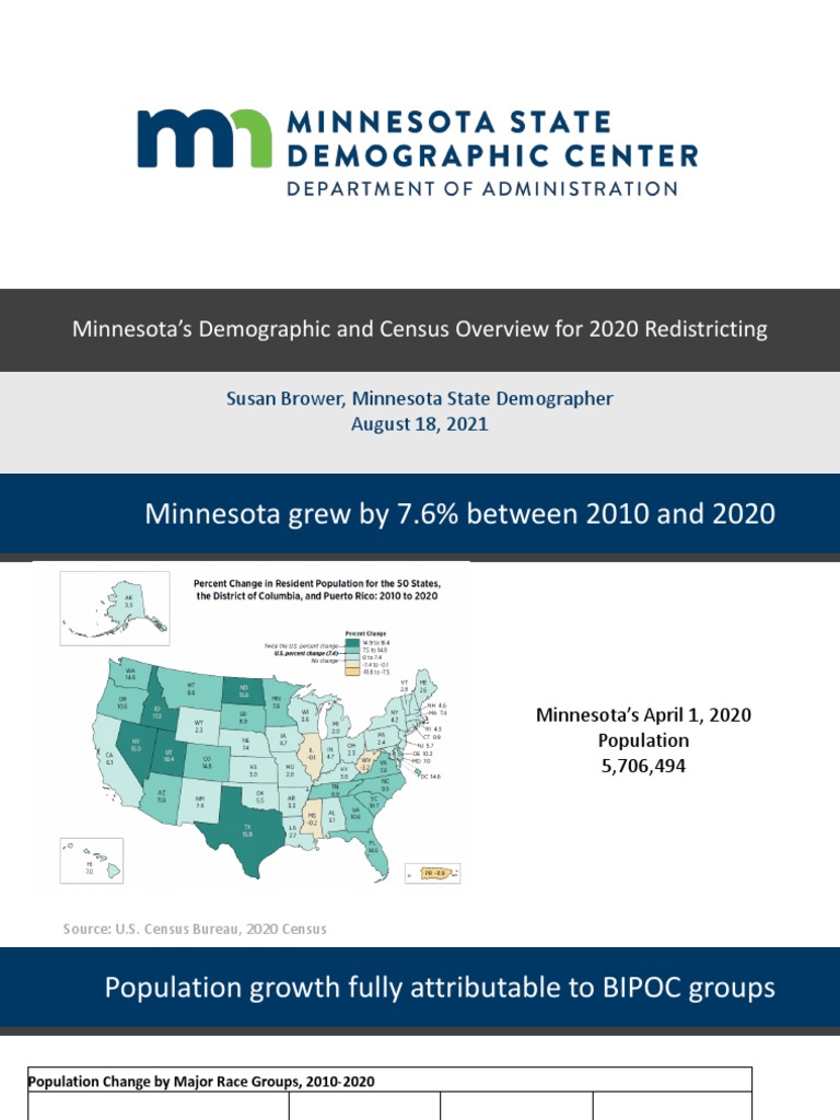 Minnesota 2020 Census Overview | PDF | Race And Ethnicity In The United ...