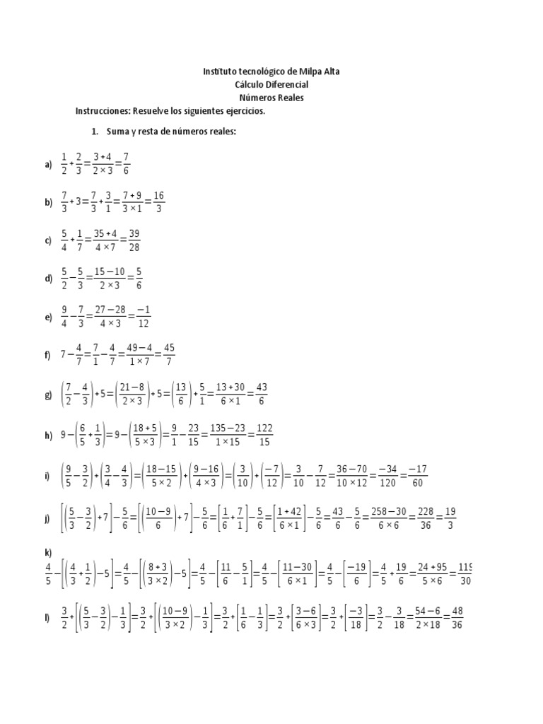 1 Ejercicios de Suma, Resta, Multiplicacion y Division | PDF