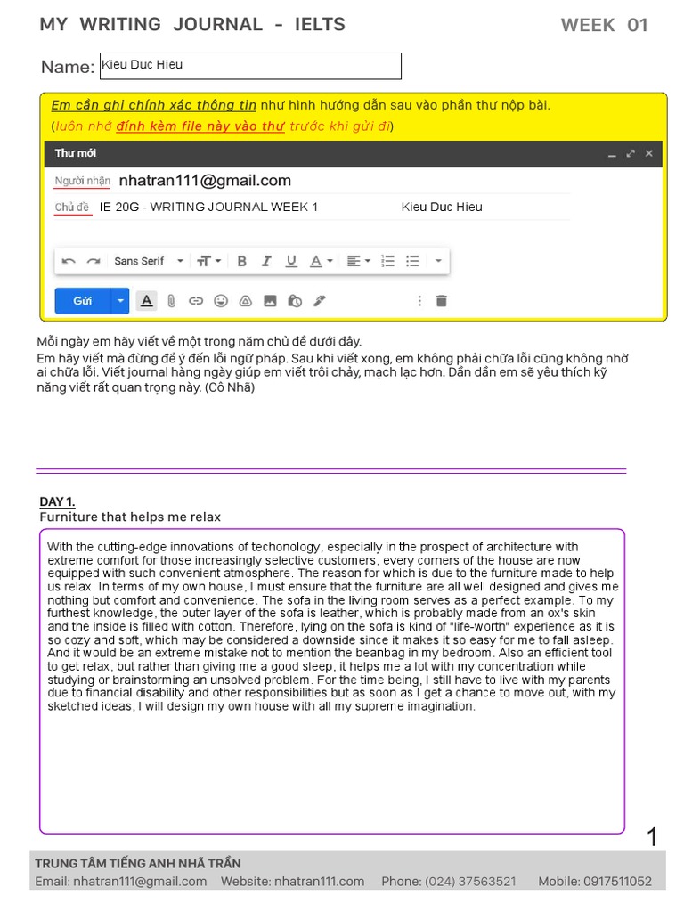 Ielts - Writing Journal-Week 1 | PDF | Video Games