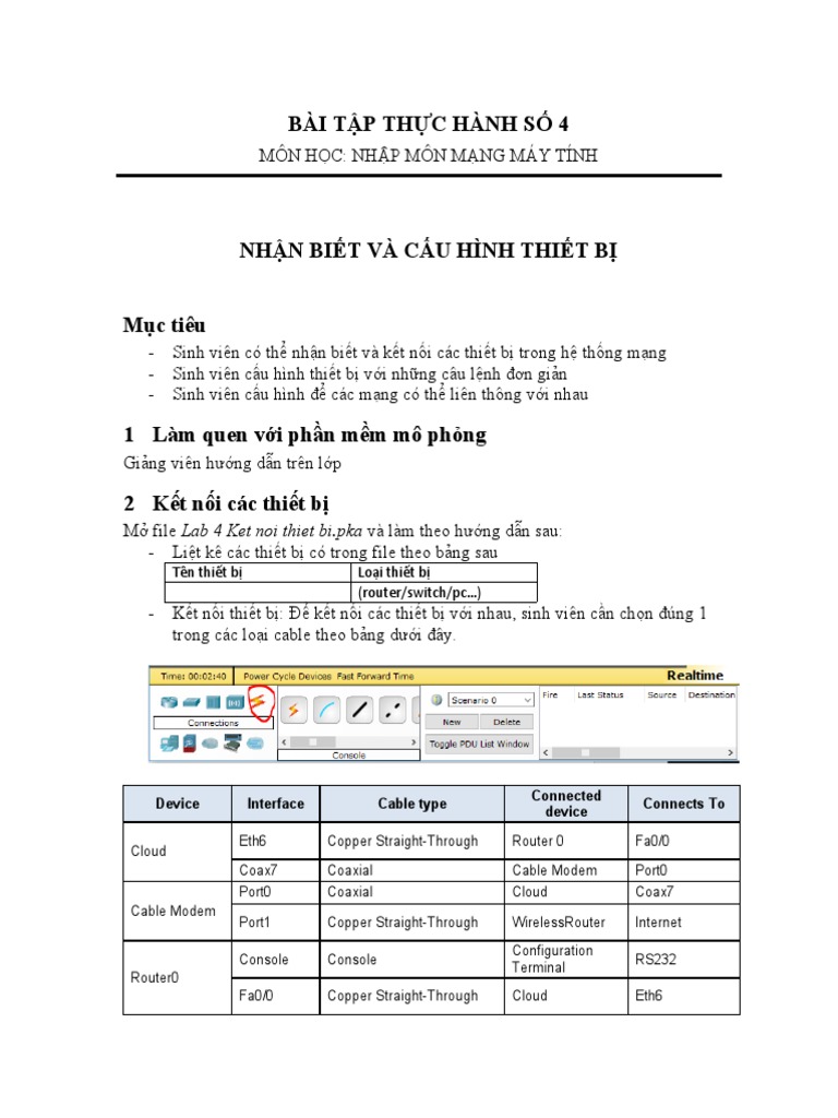 Bai Thuc Hanh So 4 - Network | PDF