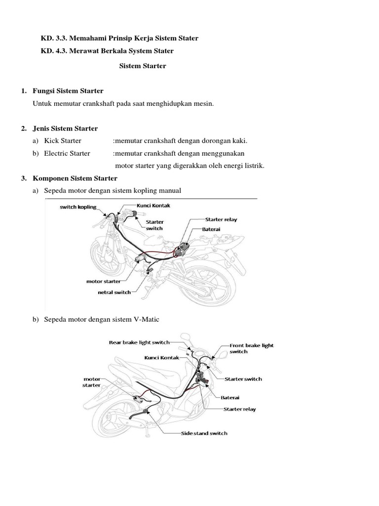 Sistem Stater Sepeda Motor | PDF | Sains & Matematika