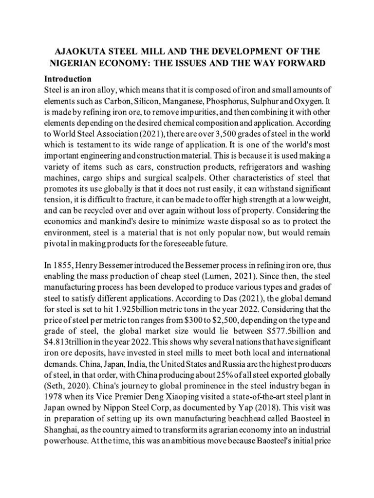 Ajaokuta Project | PDF