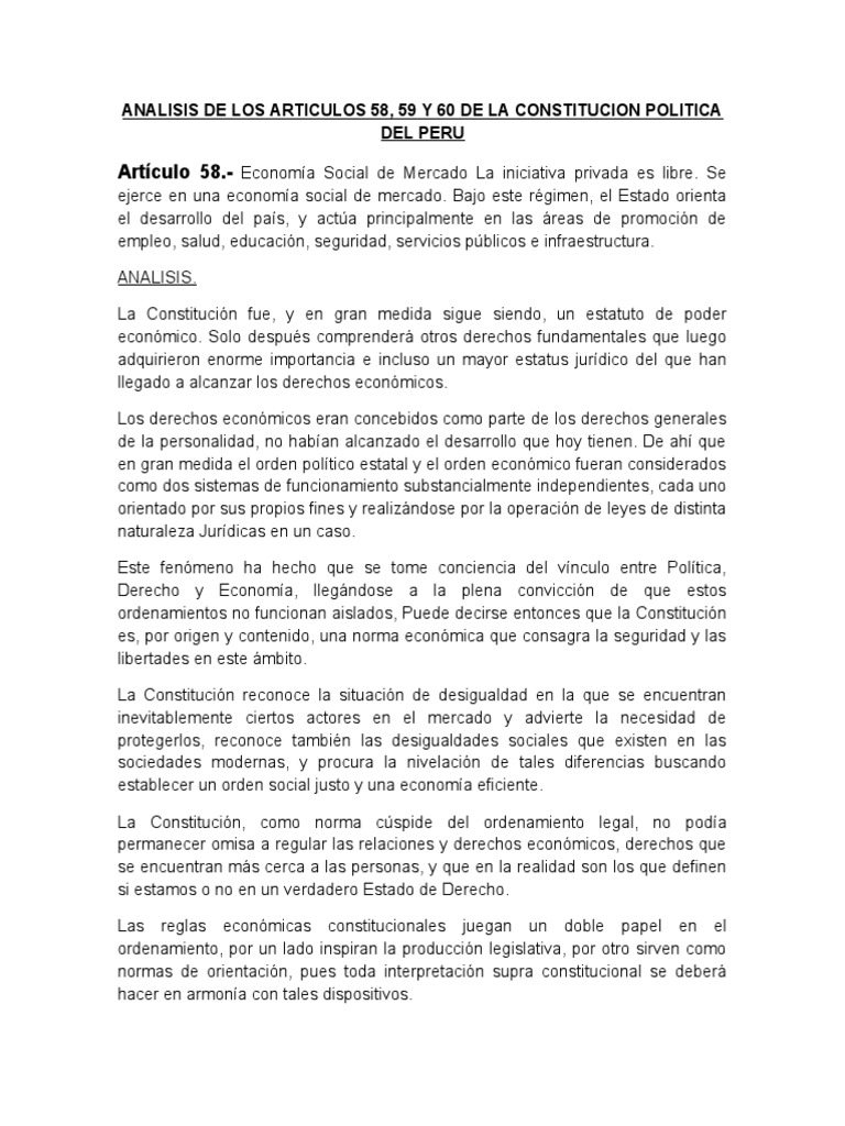 Analisis de Los Articulos 58-Concursal | PDF | Estado (política ...