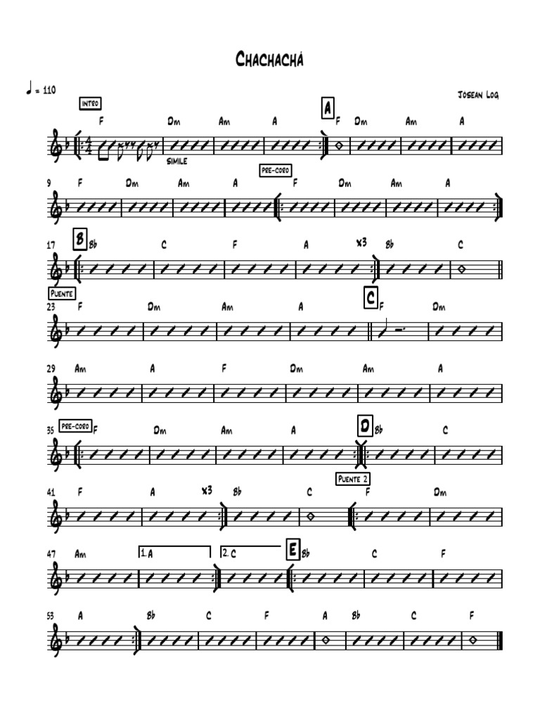 Chachachá - Partitura Completa | PDF