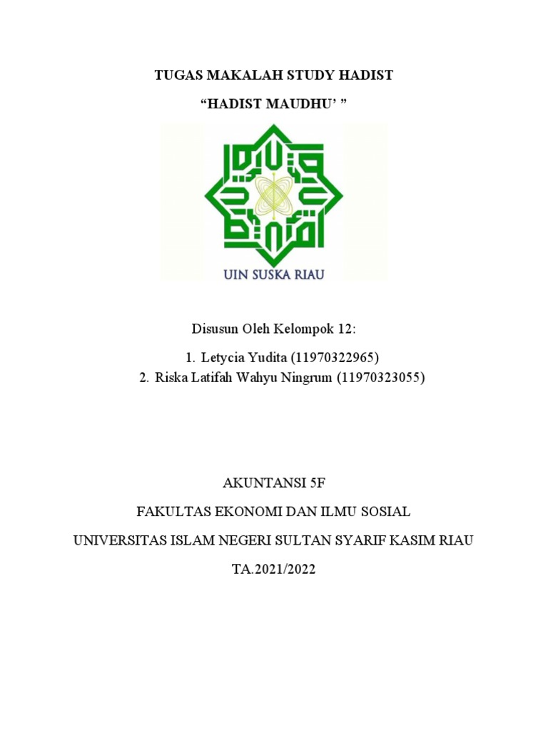 Hadist Maudhu': Pengertian & Faktor | PDF