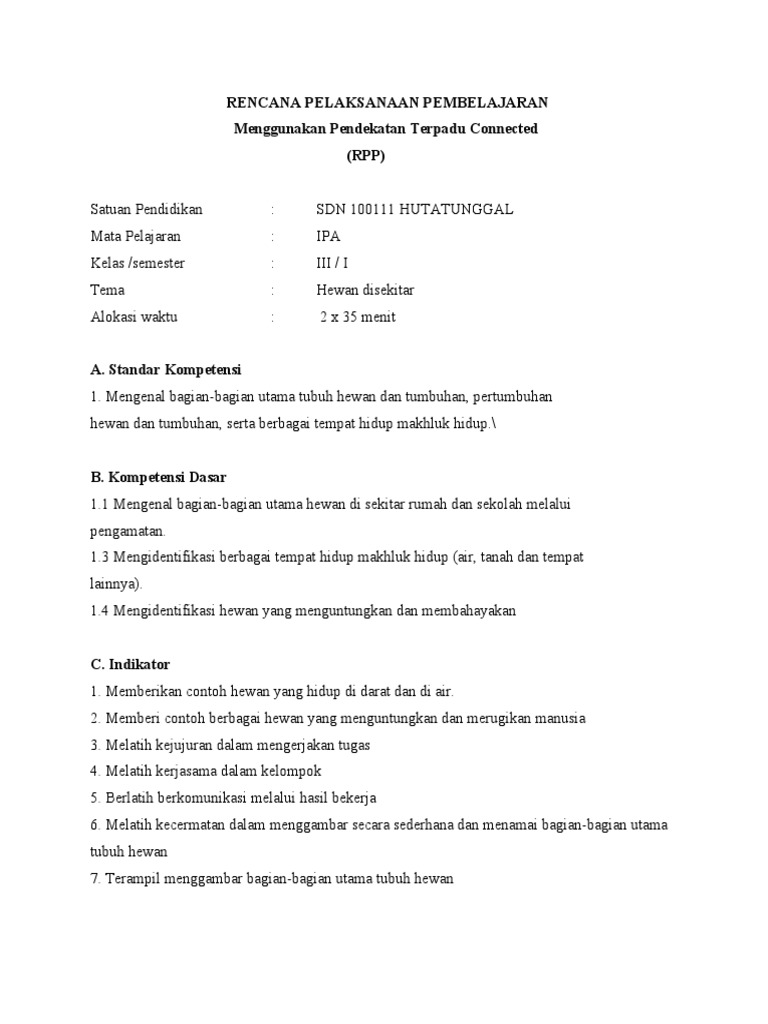 RPP Terpadu | PDF | Karier & Perkembangan