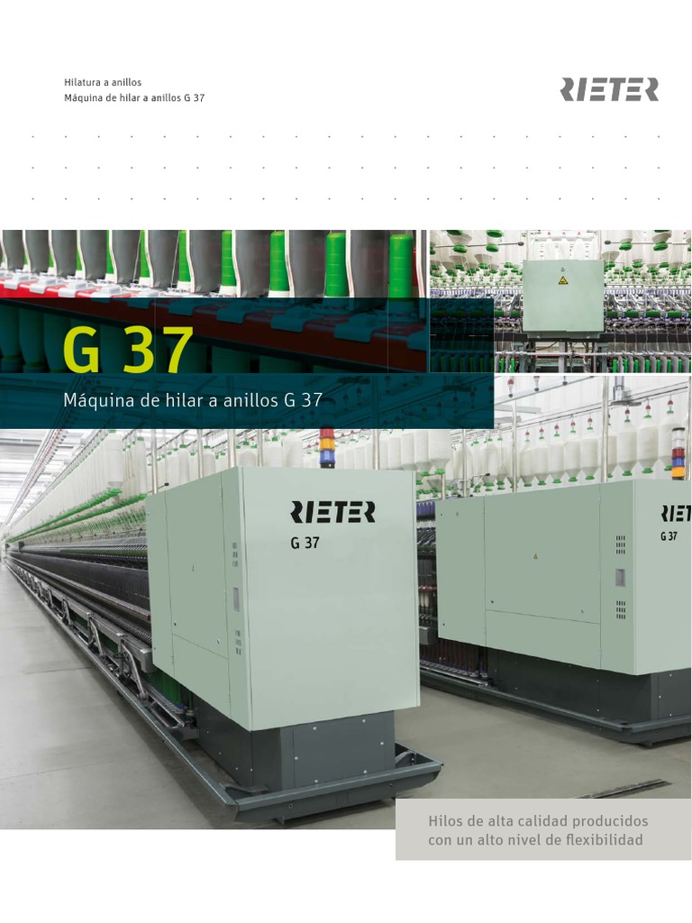 Rieter g37 Ring Spinning Machine Brochure 92852 Es | PDF | Uso ...