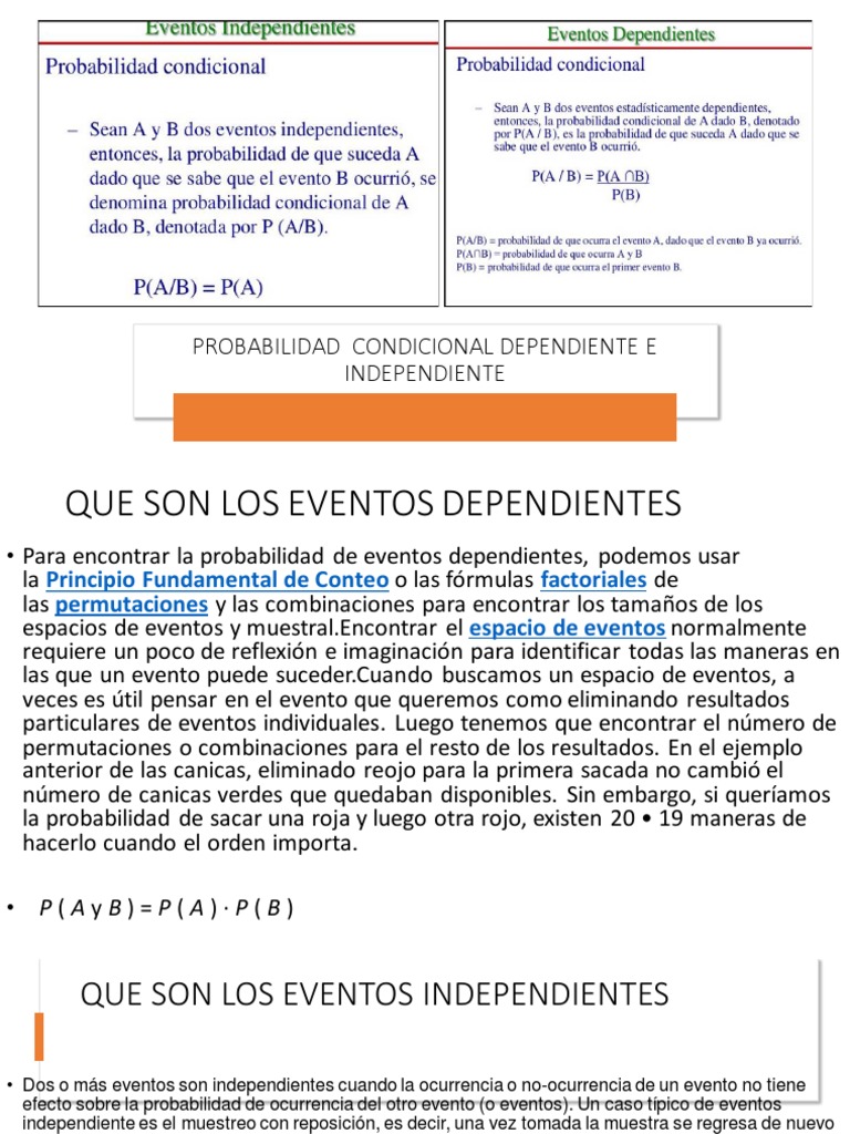 Probabilidad Condicional Dependiente y Independiente | PDF | Probabilidad