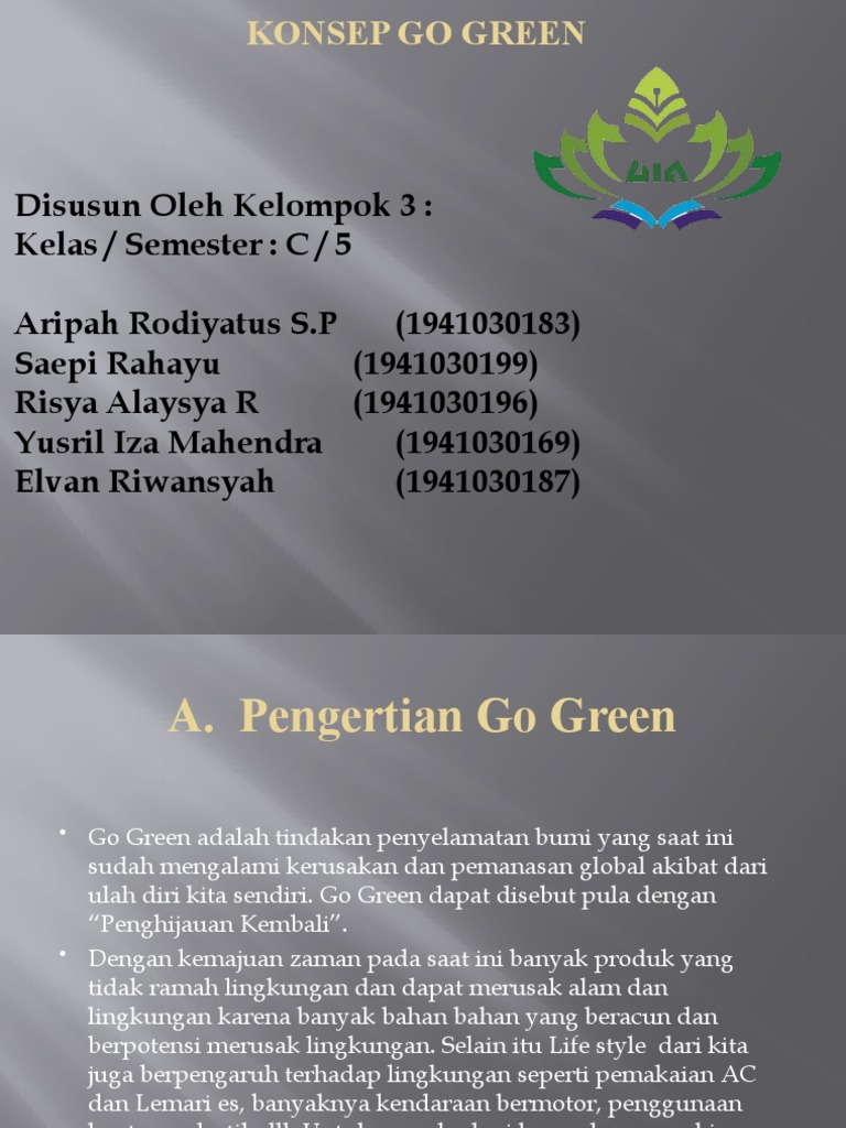Konsep Go Green Pdf