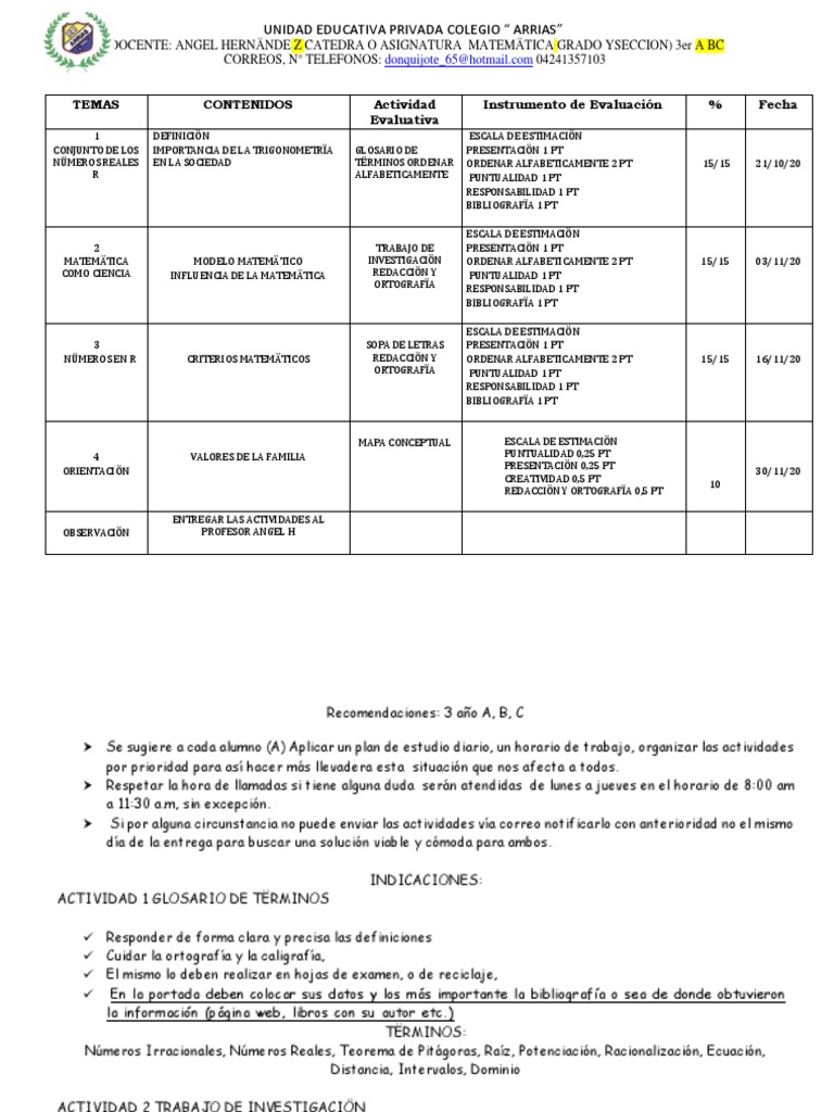 Matematica 3º Abc | PDF | Matemáticas