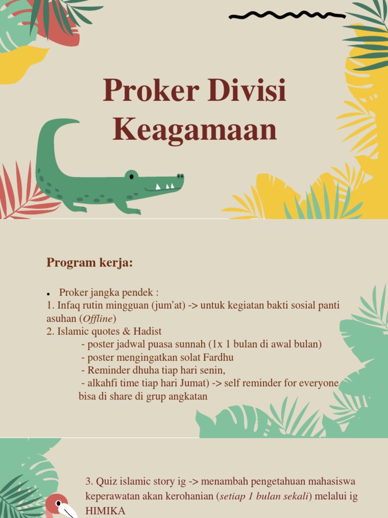 Proker Divisi Keagamaan | PDF