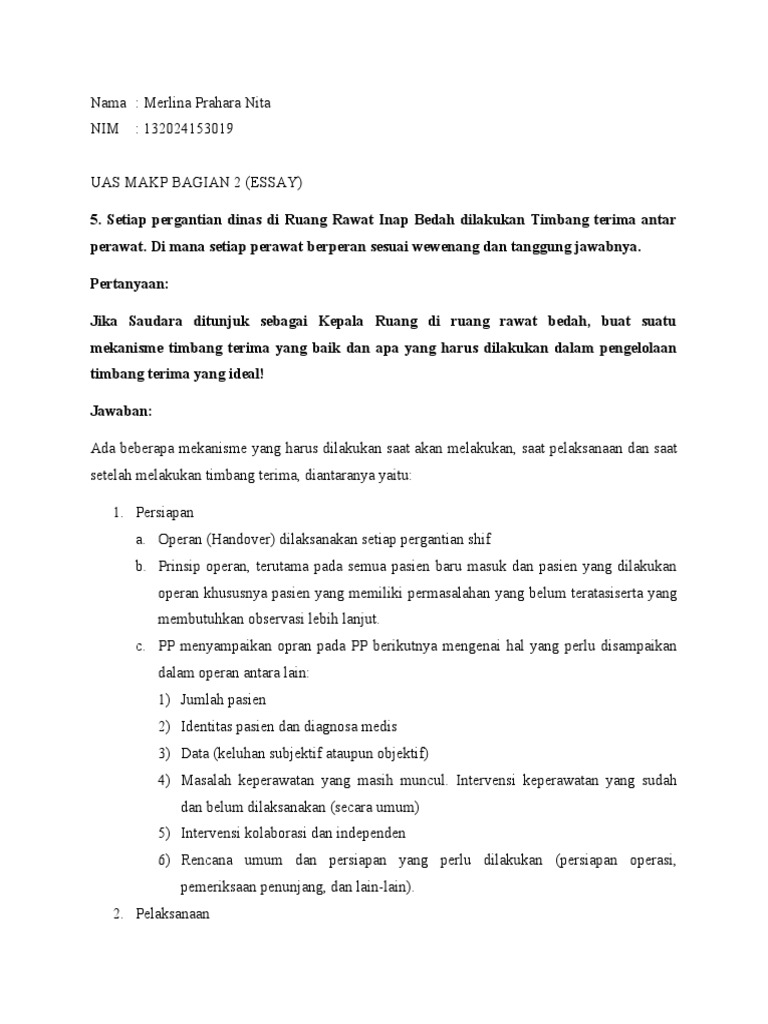 Jawaban UAS MAKP Essay | PDF