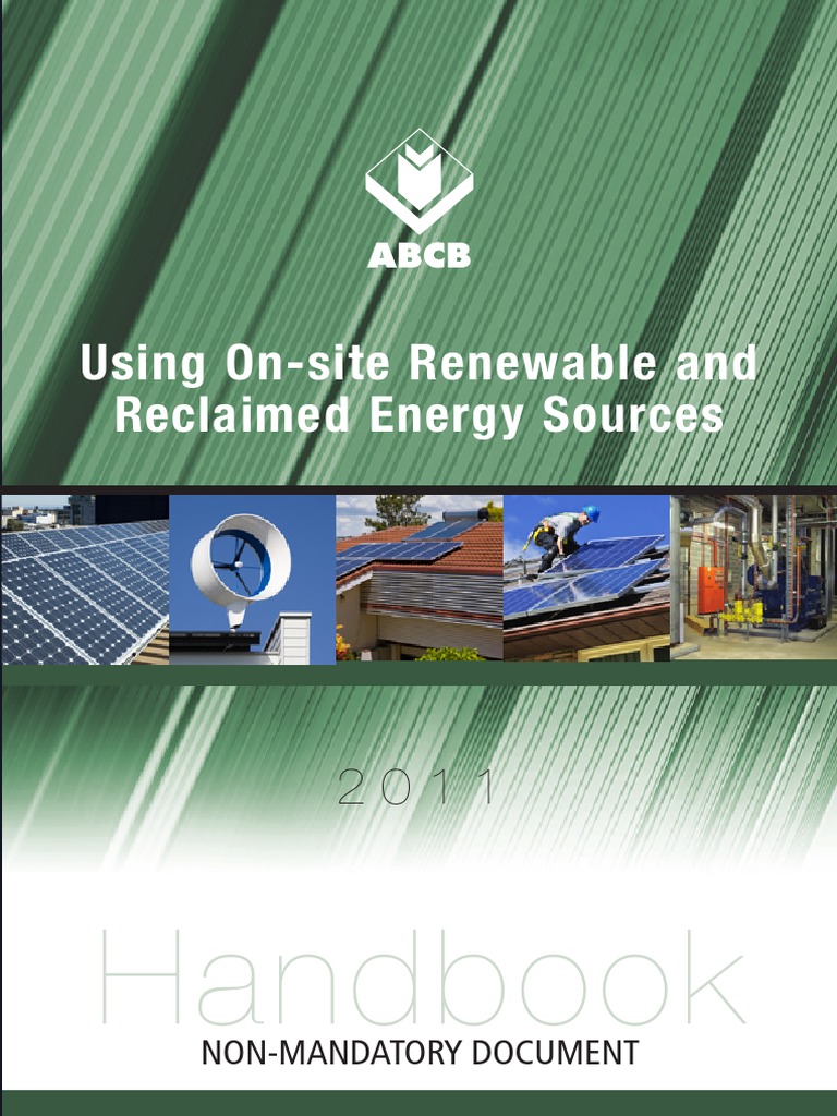 Using On-Site Renewable and Reclaimed Energy Sources: Handbook | PDF ...