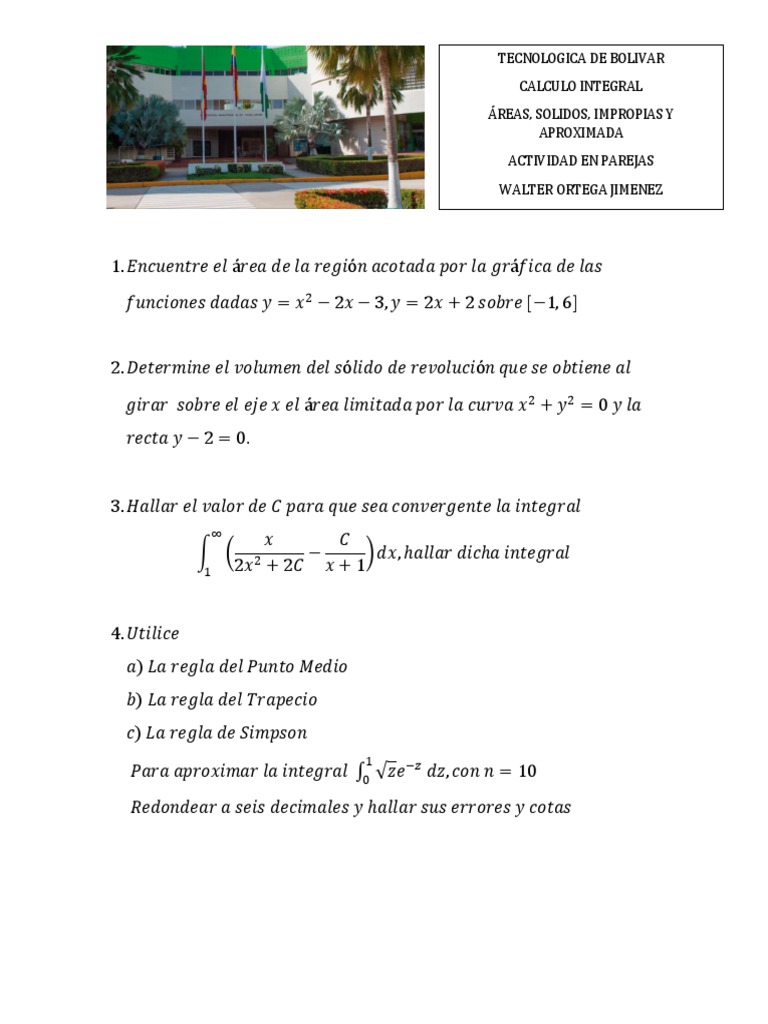 Actividad en Parejas de Integral Final | PDF | Teaching Methods & Materials