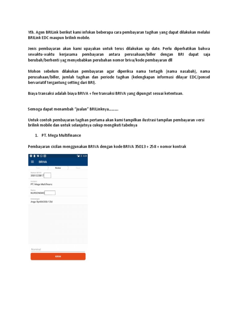 Daftar Pembayaran Tagihan | PDF