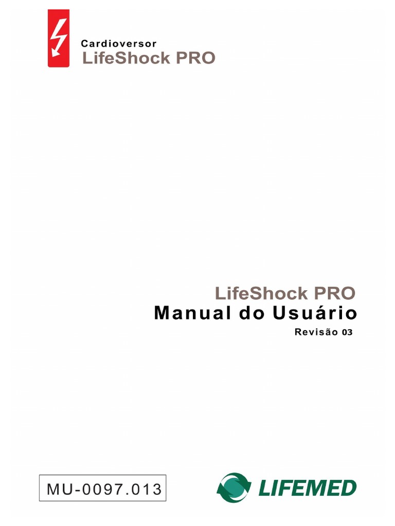 Manual do Cardioversor LifeShock PRO | PDF | Eletrocardiografia ...