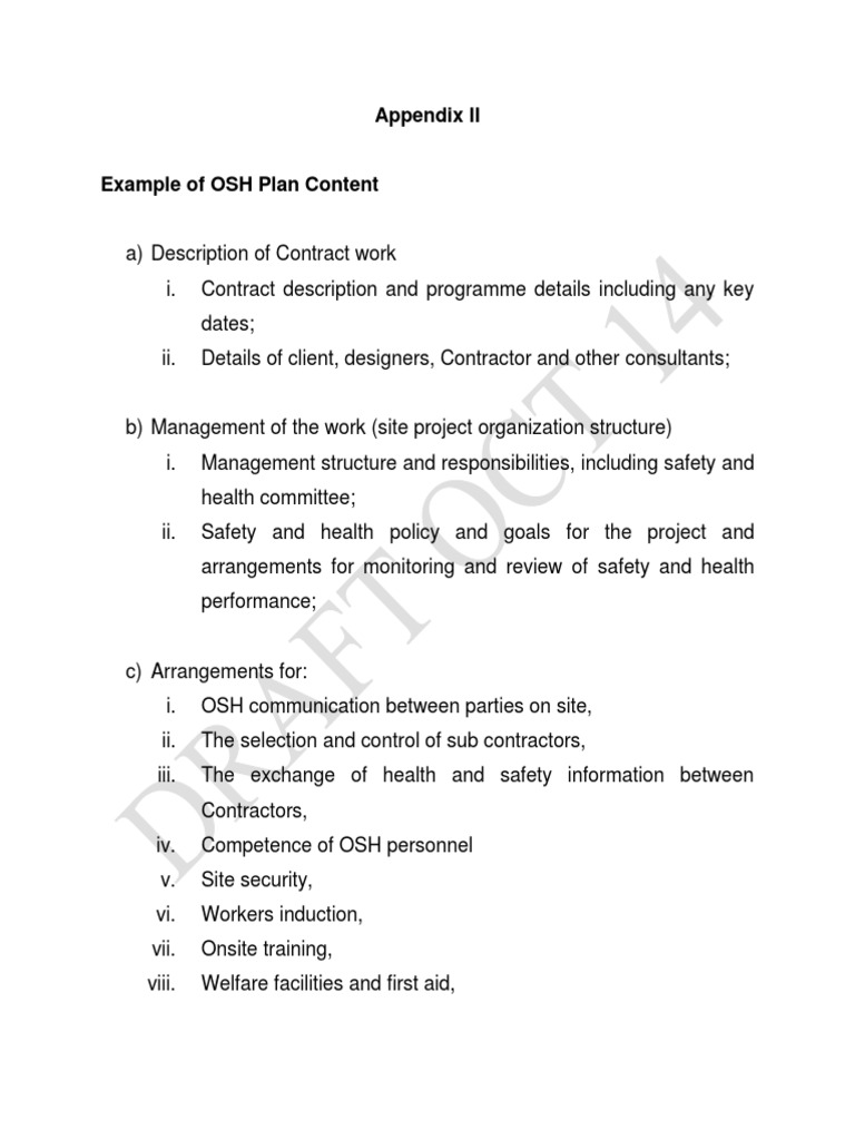 OSH Plan | PDF | Occupational Safety And Health | Safety