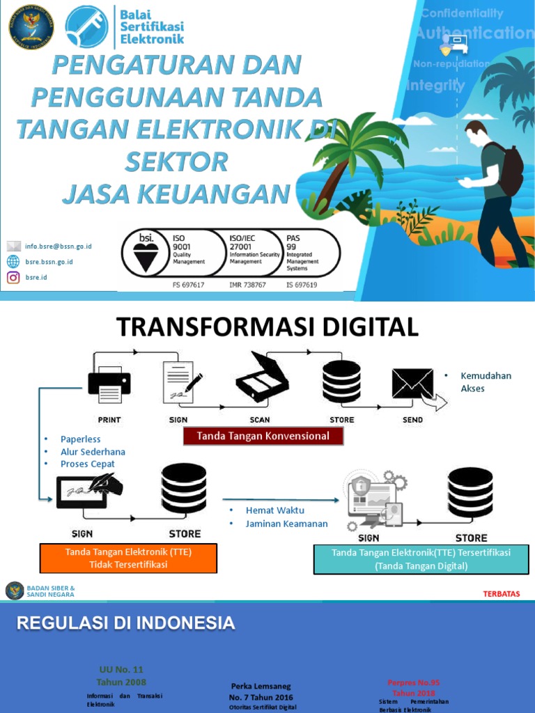 Tanda Tangan Elektronik BSrE dan Regulasi | PDF